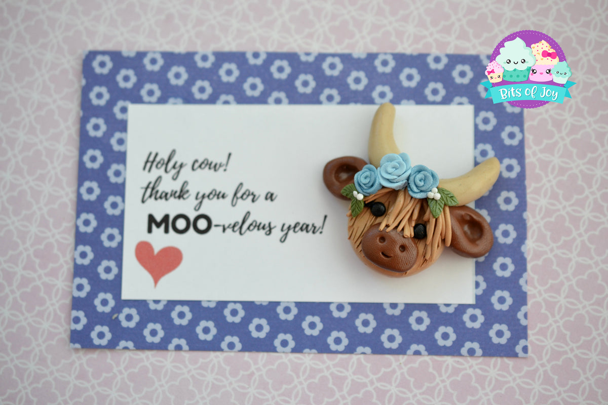 MOO-velous Teacher Highland Cow Magnet – Bits of Joy